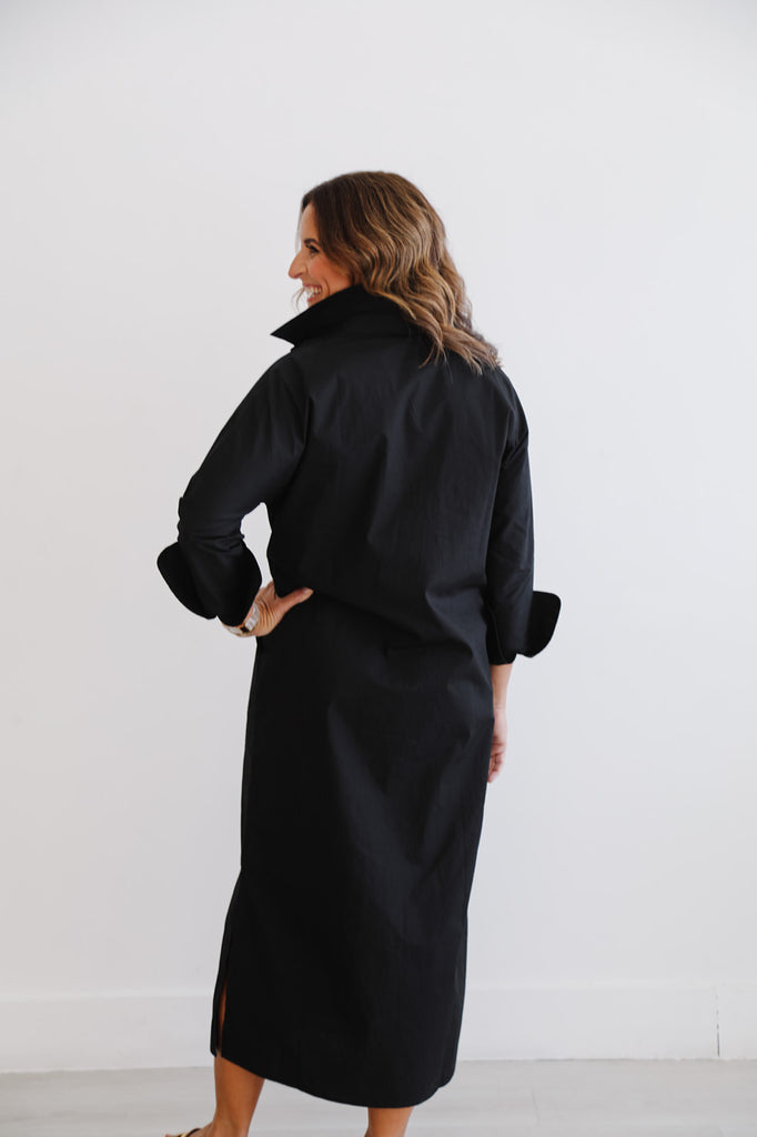 The Shirt Dress – Black | HEIDI HOUSTON – Heidi Houston